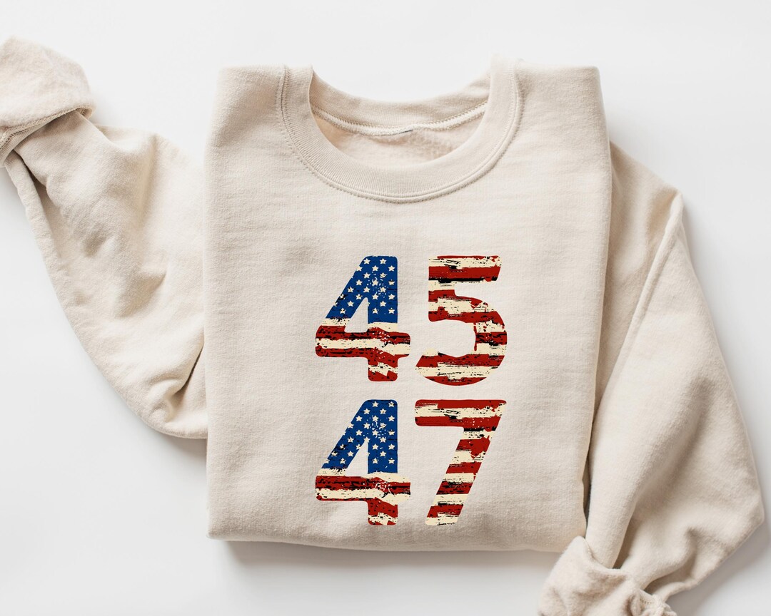 Trump 45 47 Unisex Sweatshirt, Trump 2024 Hoodie, Pro-trump Pullover ...