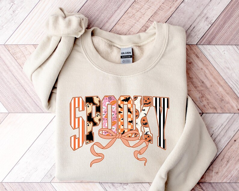 Cute Spooky Sweatshirt, Halloween Sweatshirt, Womens Halloween ...