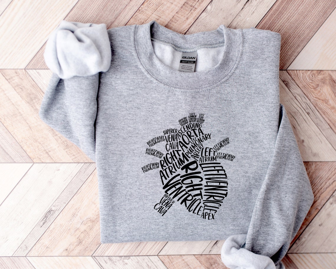 Heart Anatomy T-shirts, Nursing School Shirt, Cardiologist Anatomical ...