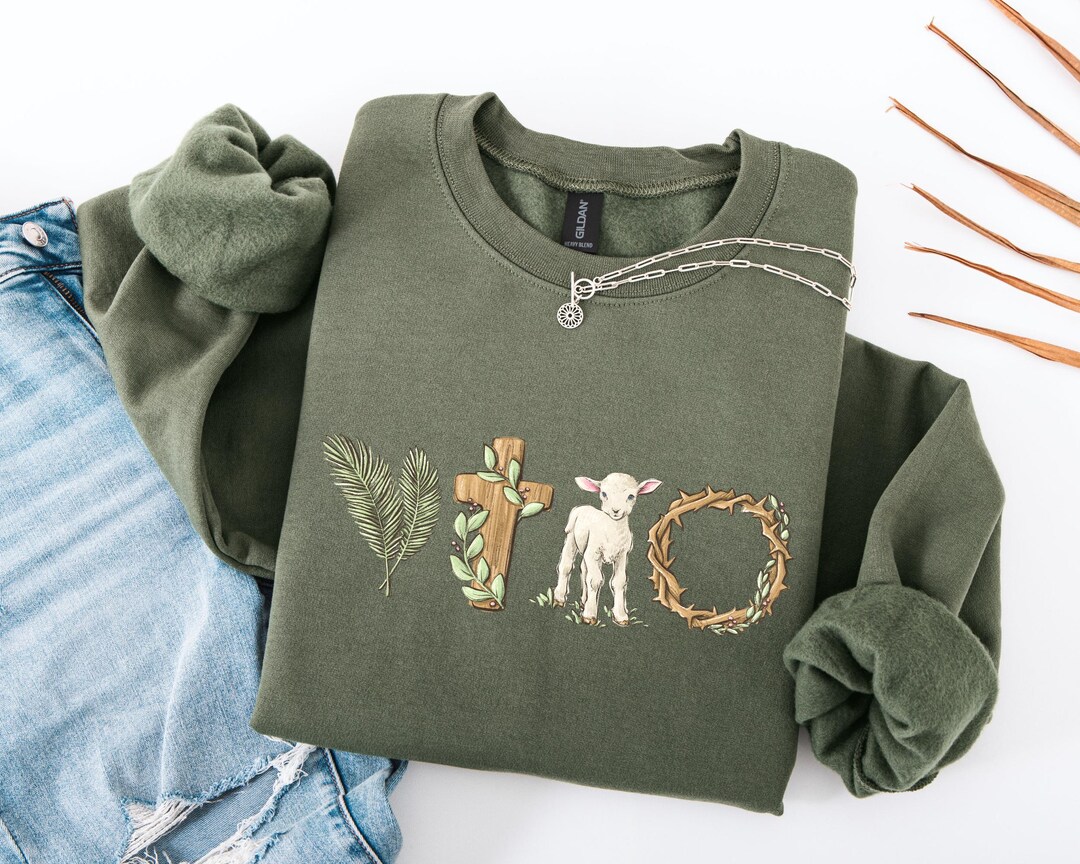 Easter He is Risen Sweatshirt - Jesus Easter Sweater - Easter ...