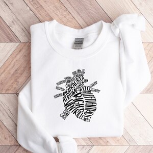 Heart Anatomy T-shirts, Nursing School Shirt, Cardiologist Anatomical ...