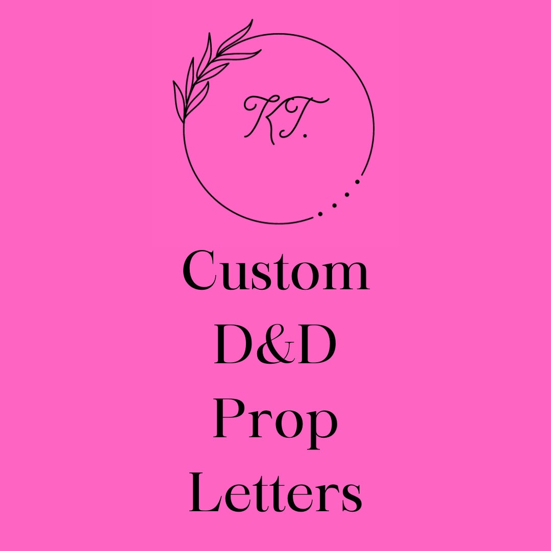 Custom D&D Prop Letters DIGITAL DOWNLOAD ONLY - Etsy
