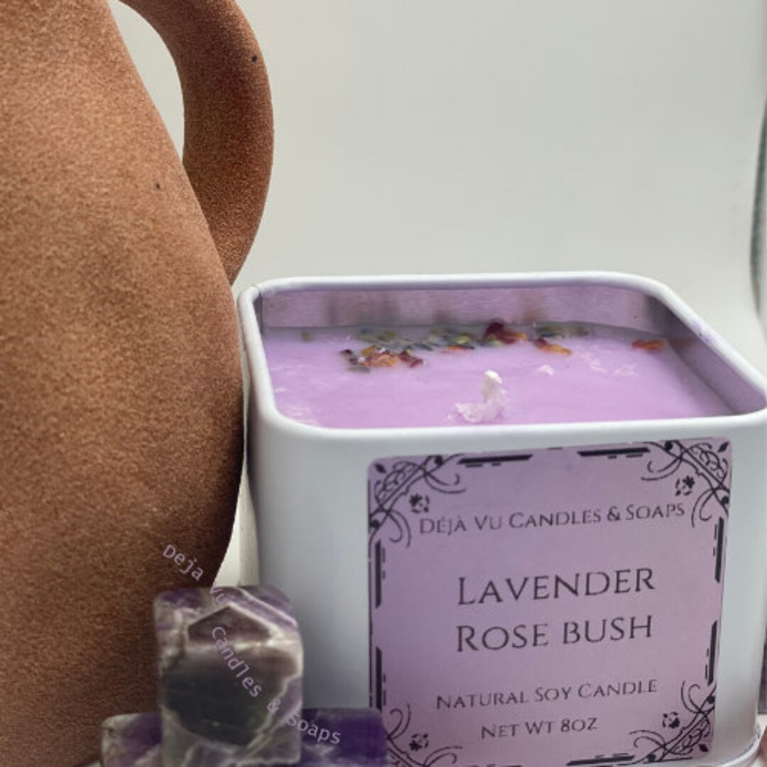 Lavender Rose Bush | All Natural Soy Candle - Etsy