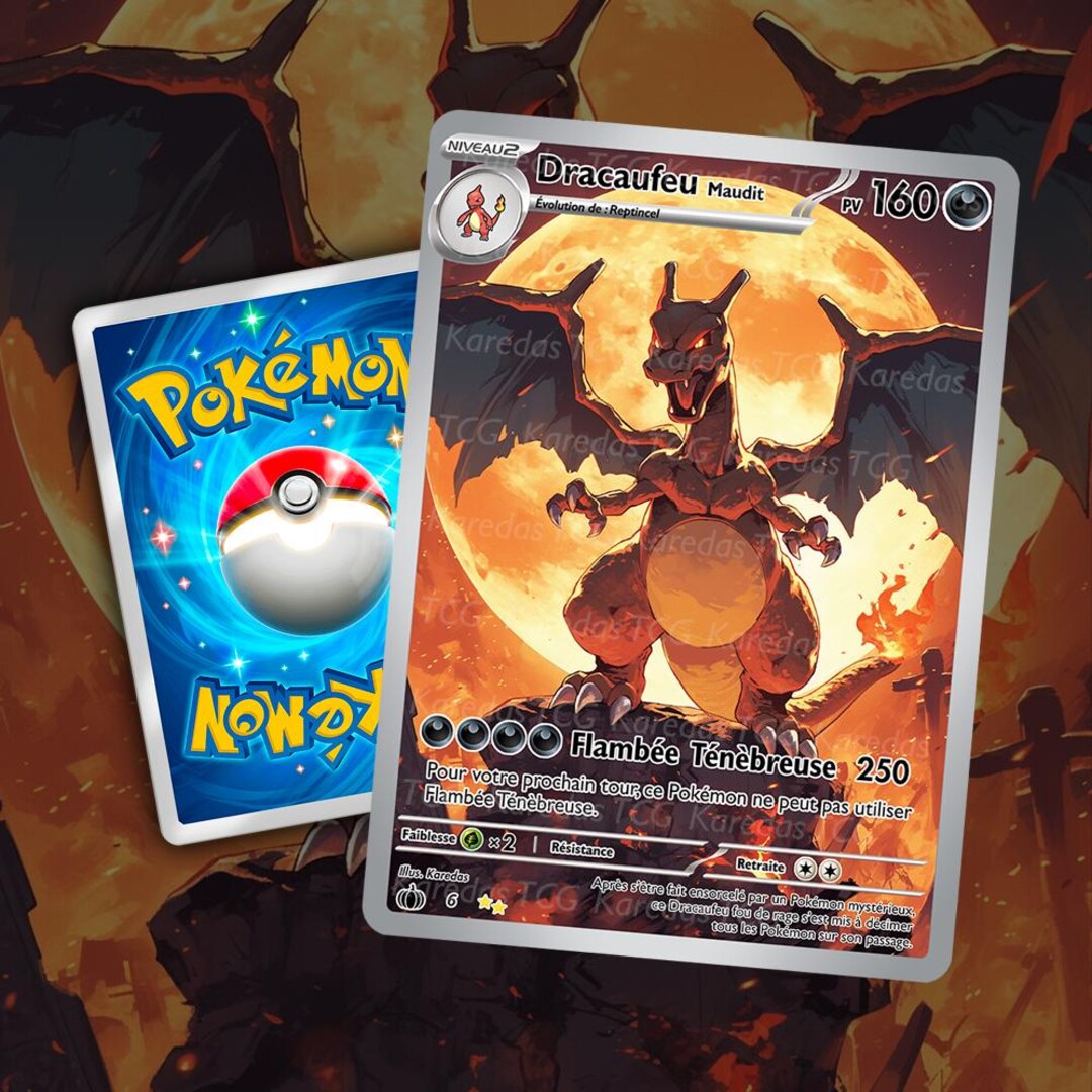 Cursed Charizard Custom Pokemon Card - Etsy