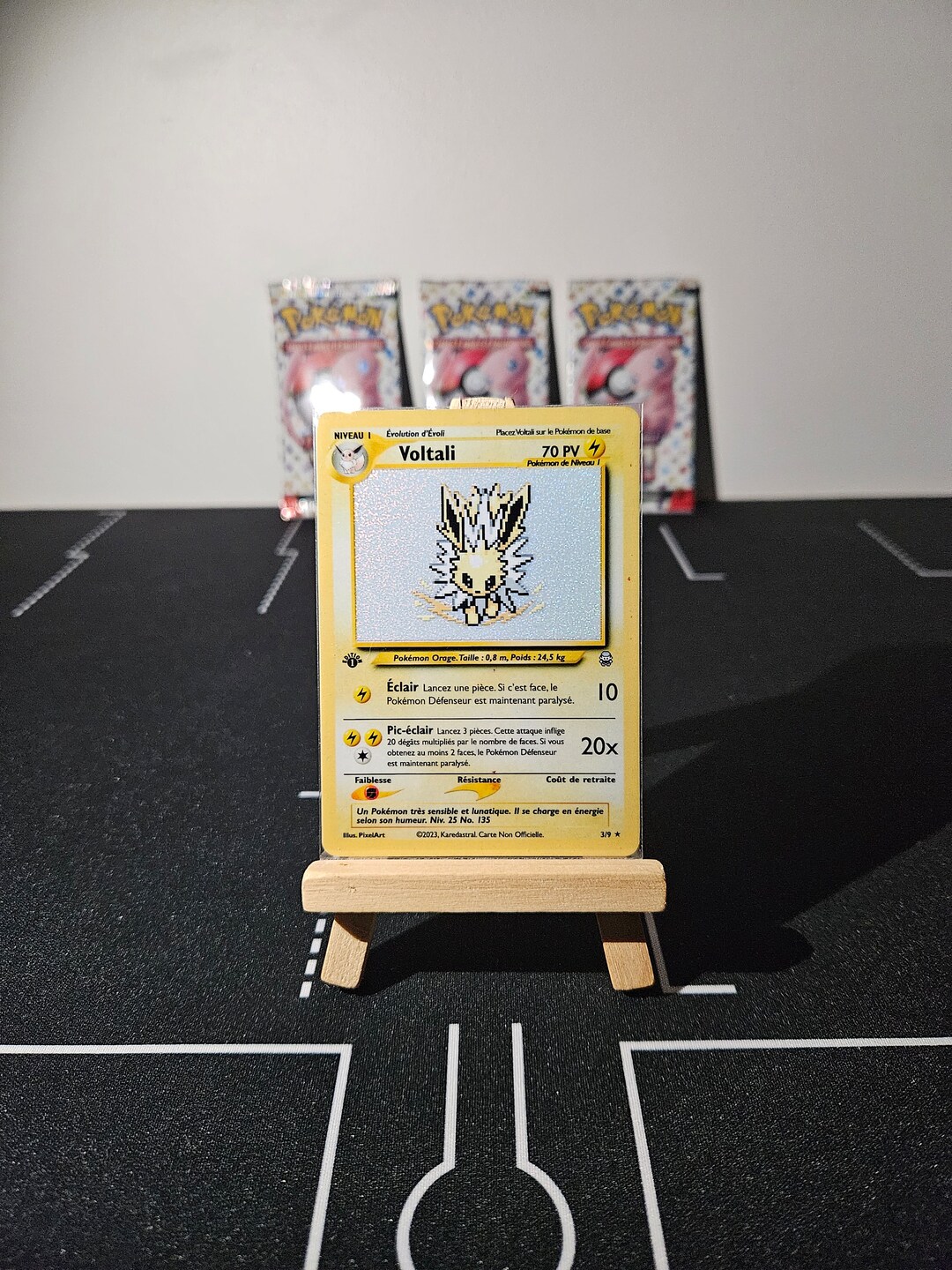 Voltali Pixel Art Holographic Personalized Card - Etsy