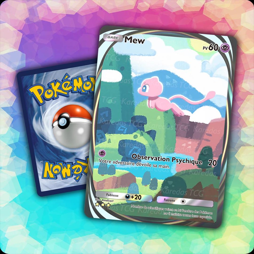 Mew Immersive Secret - Custom Pokemon Card - Etsy