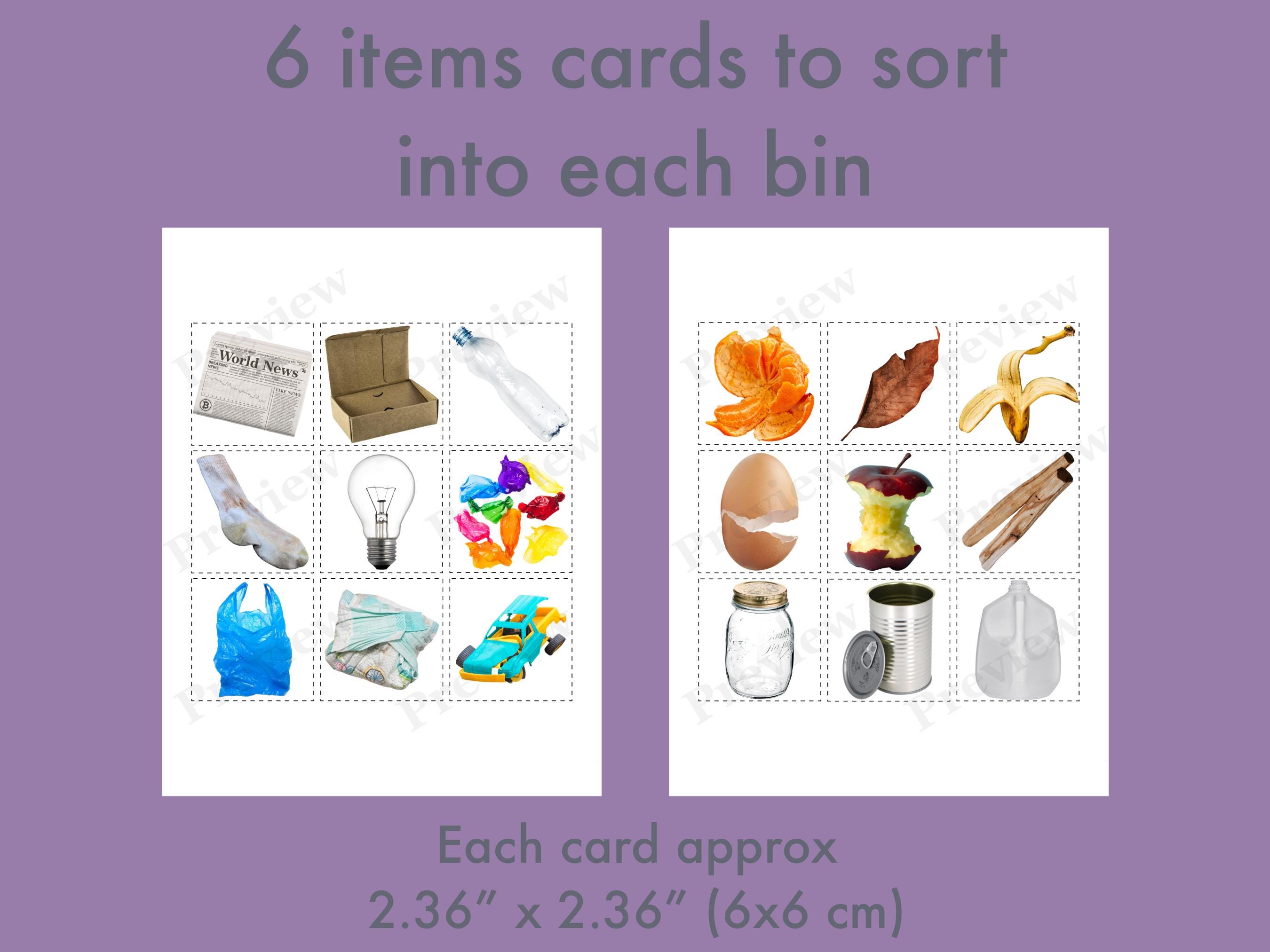 Recycling Compost Garbage Sorting Activity - Earth Day Printables - Etsy