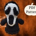Ghost Face Crochet Pattern | Halloween Plushie Intermediate PDF ...