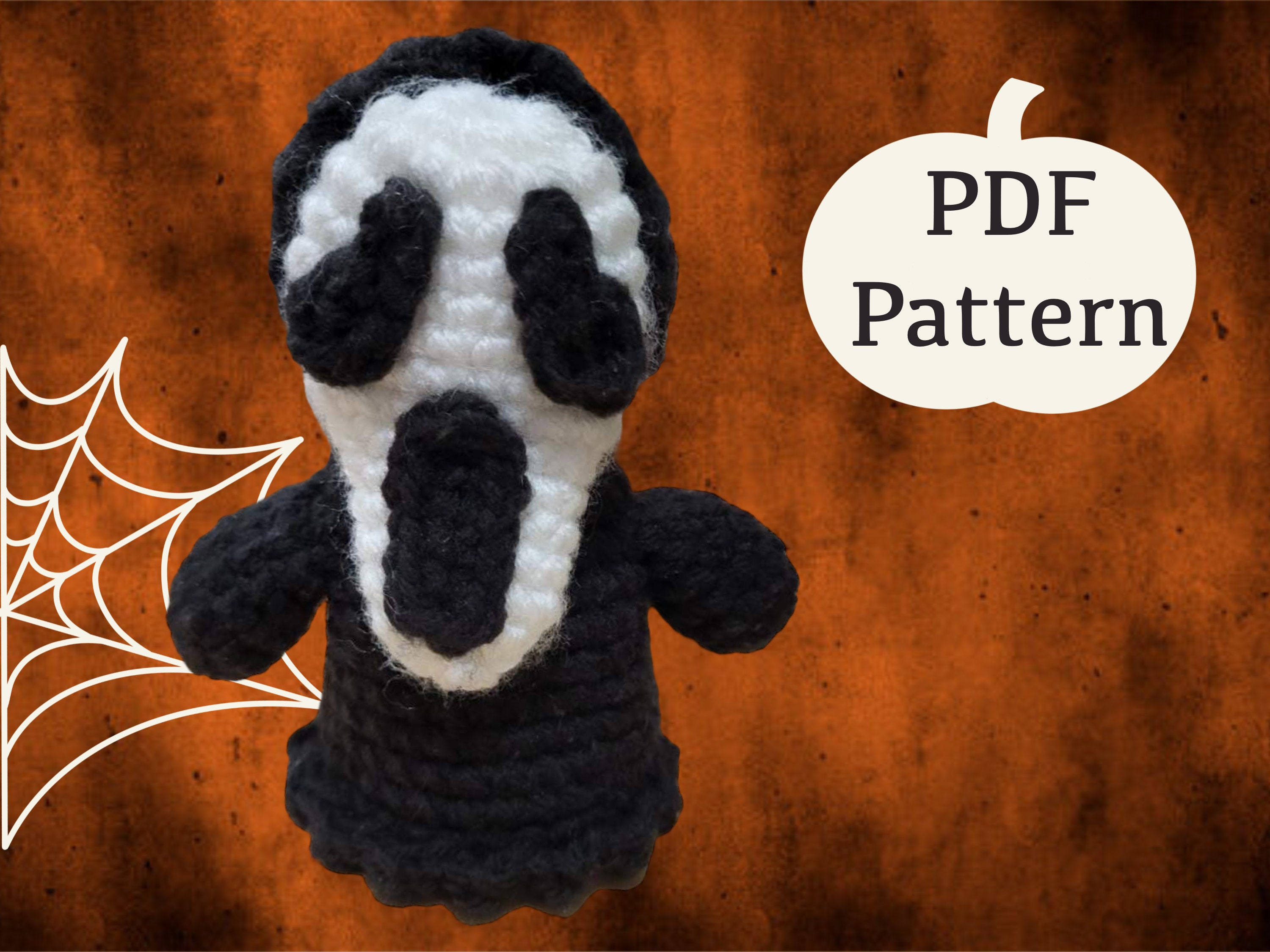 Ghost Face Crochet Pattern | Halloween Plushie Intermediate PDF ...