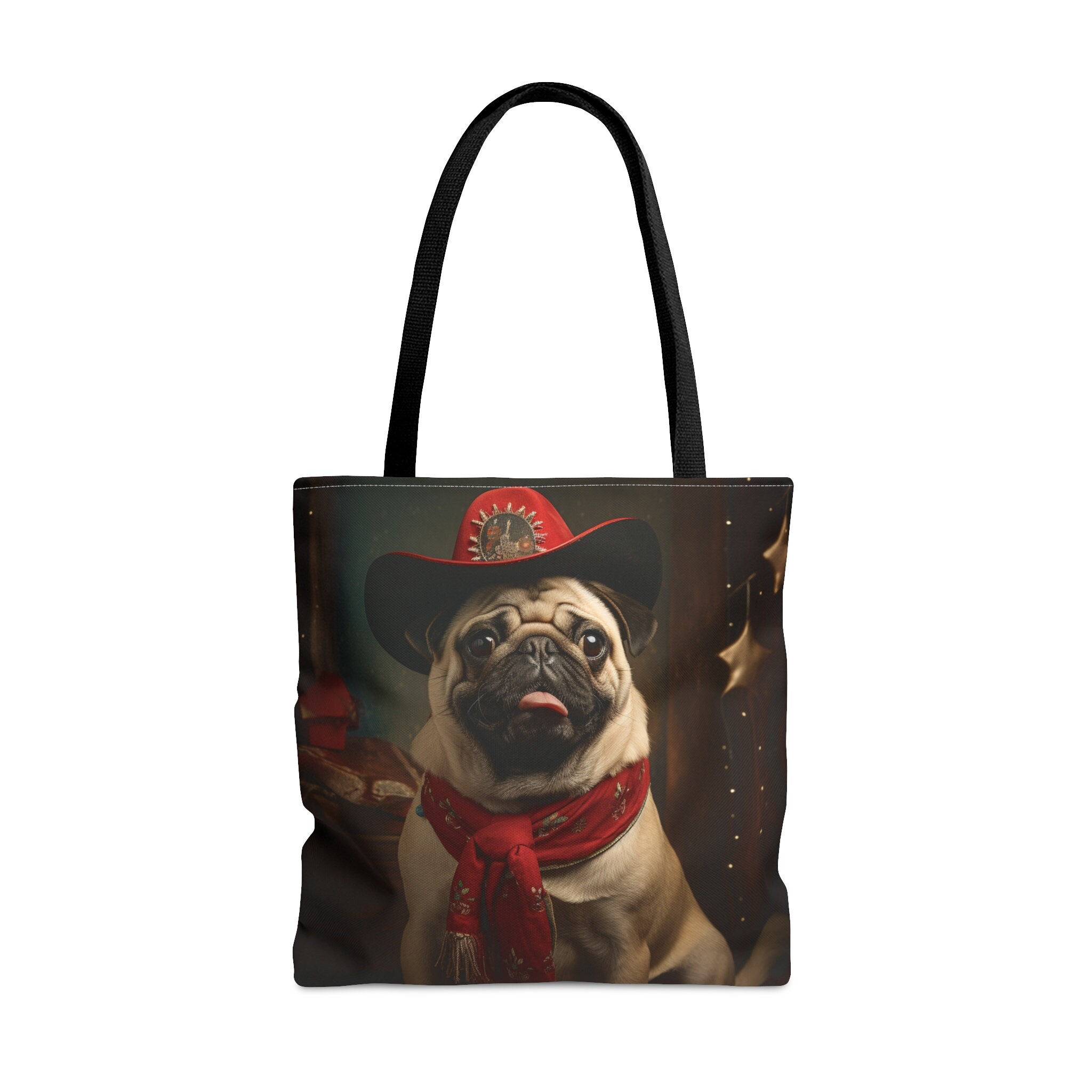 Cowboy Pug Tote Bag Pug Shopping Bag Dog Tote Bag Reusable - Etsy