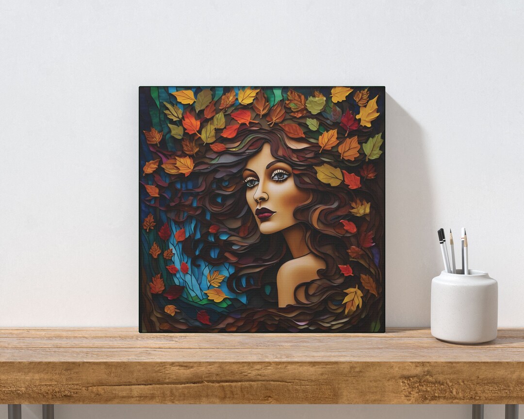 Earthgoddess Earth Mother Goddess Forest Goddesses Autumnal Leaves Art ...