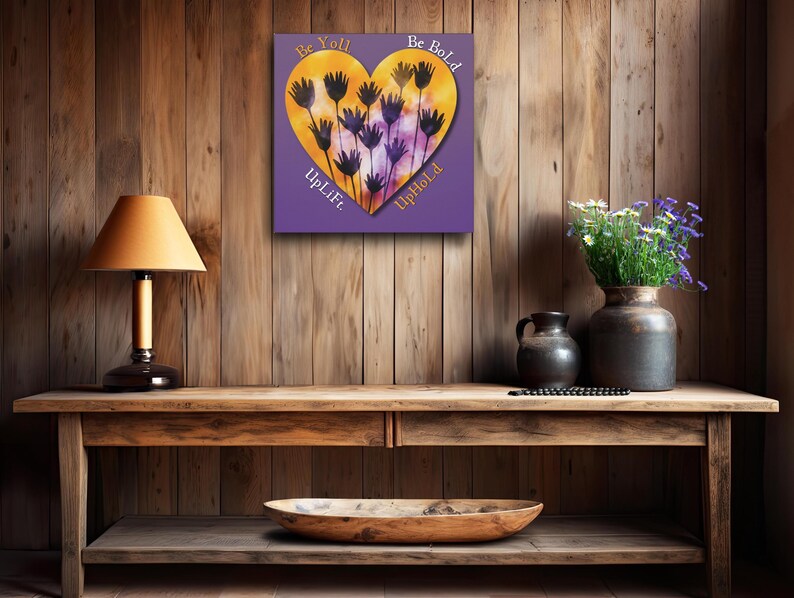 Subtle Non Binary Pride Flag Colors Heart Abstract Wildflowers Nature ...