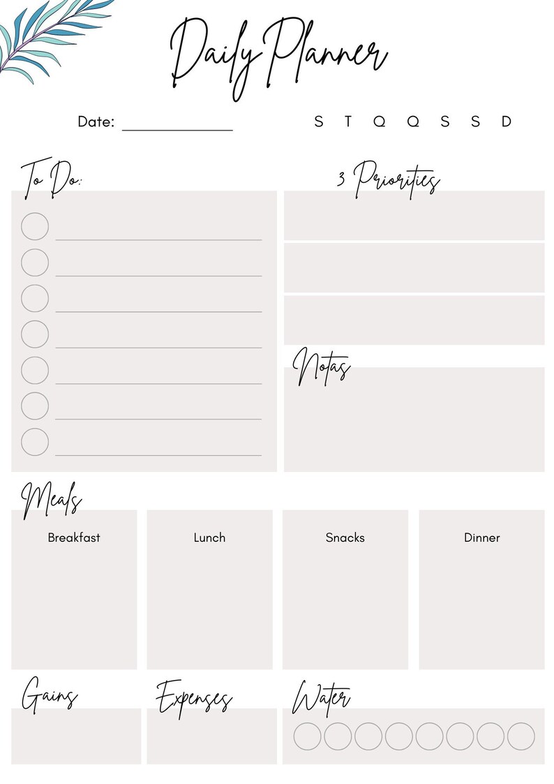 Editable Work Planner Template Work Day Organizer Printable - Etsy
