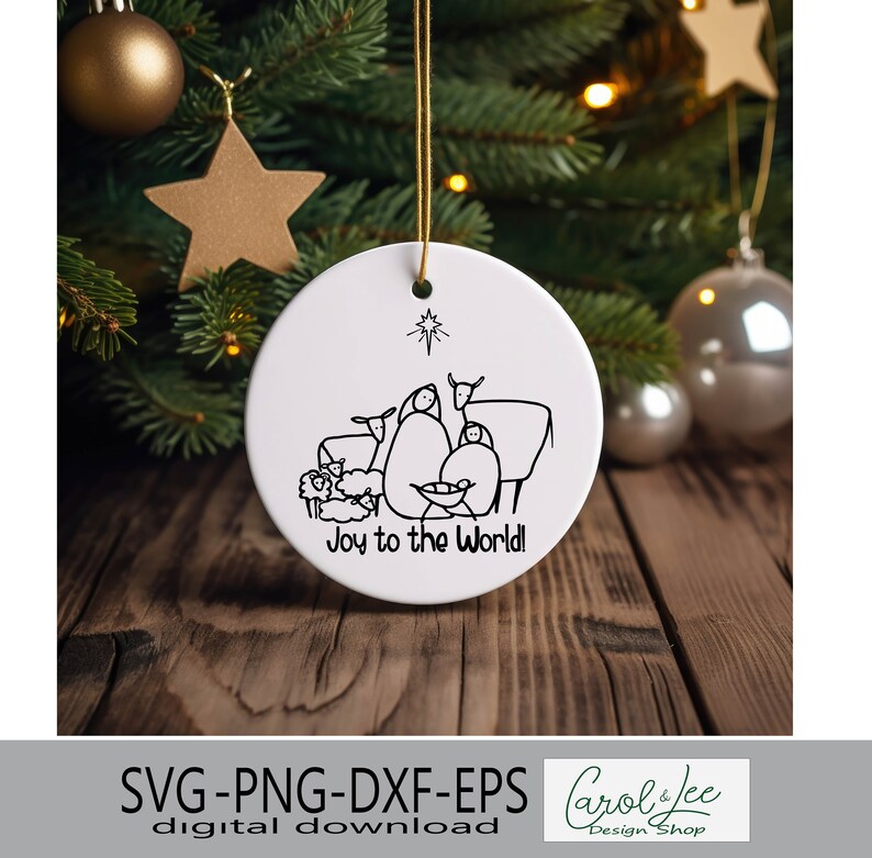 Joy to the World, Christmas Ornament, Christmas Nativity, Jesus Birth ...