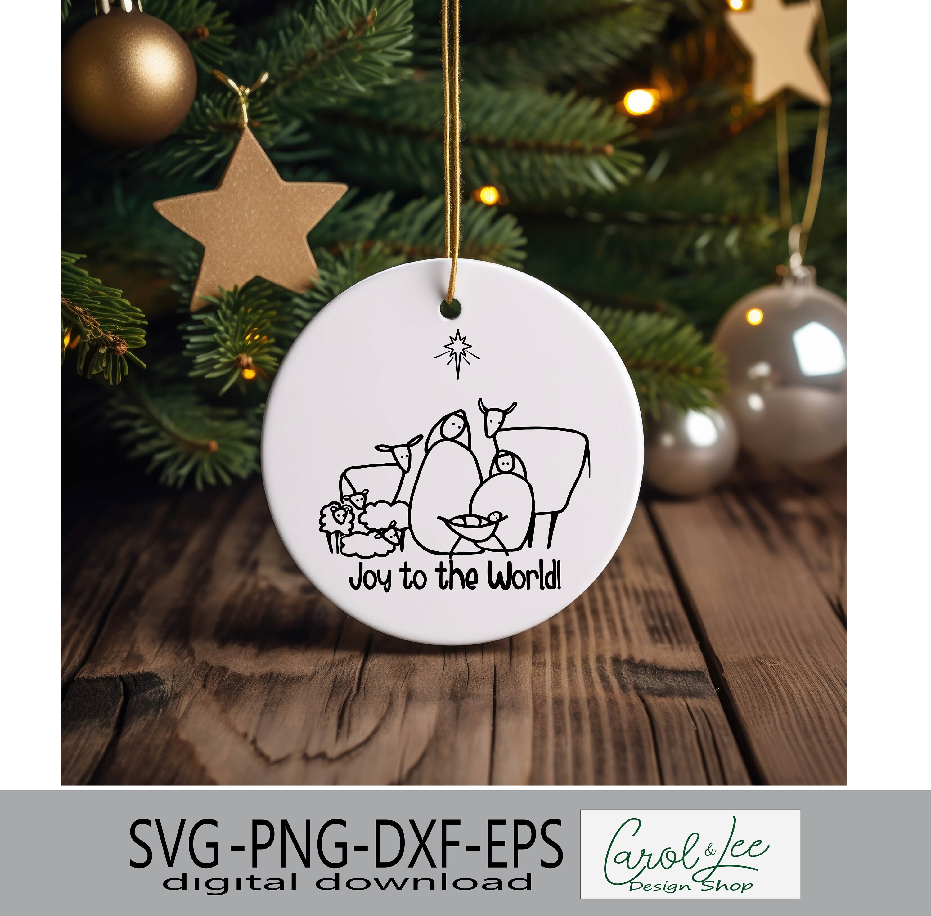 Joy to the World, Christmas Ornament, Christmas Nativity, Jesus Birth ...