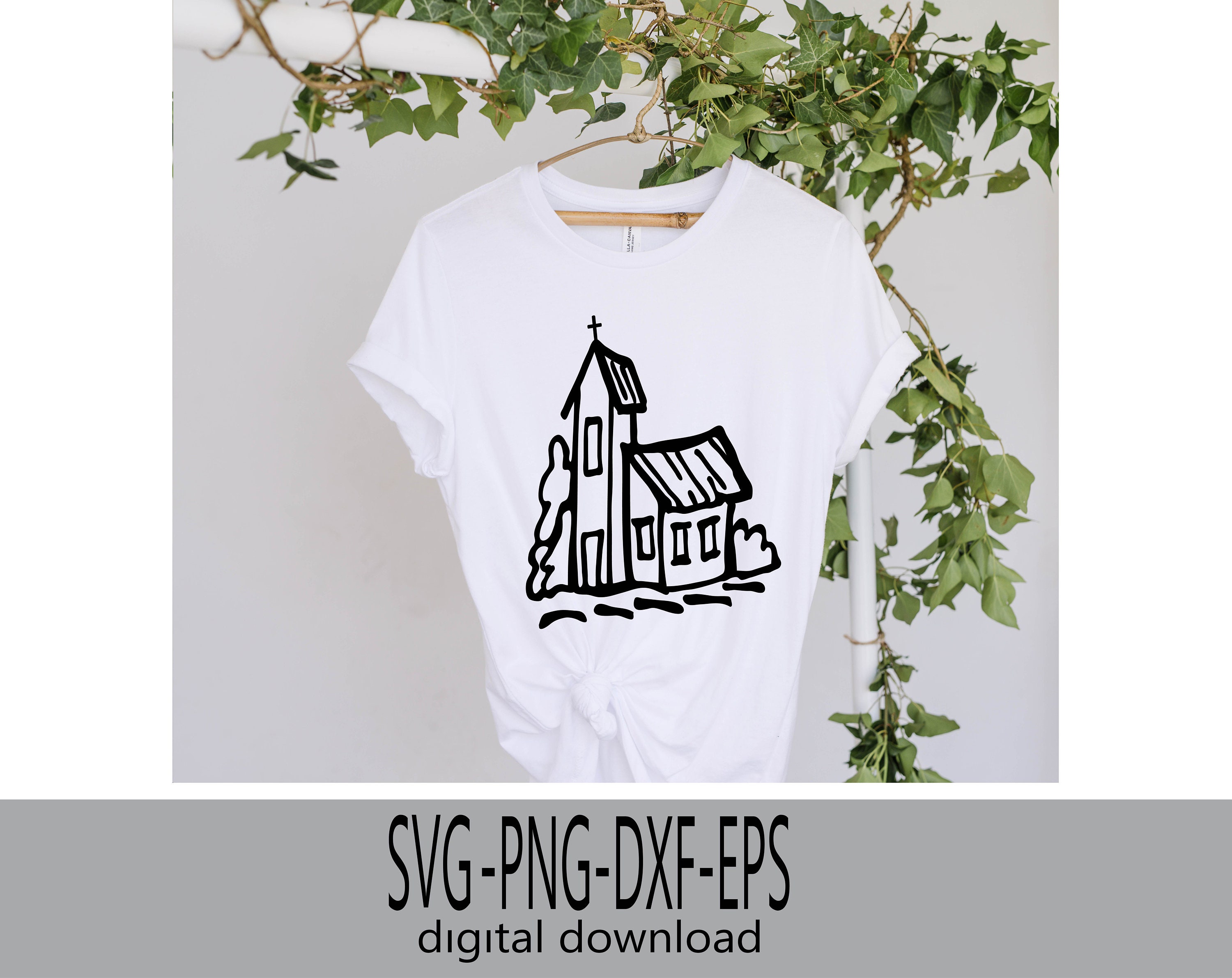 Nostalgic Clipart, Church Design SVG, Religious Design SVG, Chapel ...