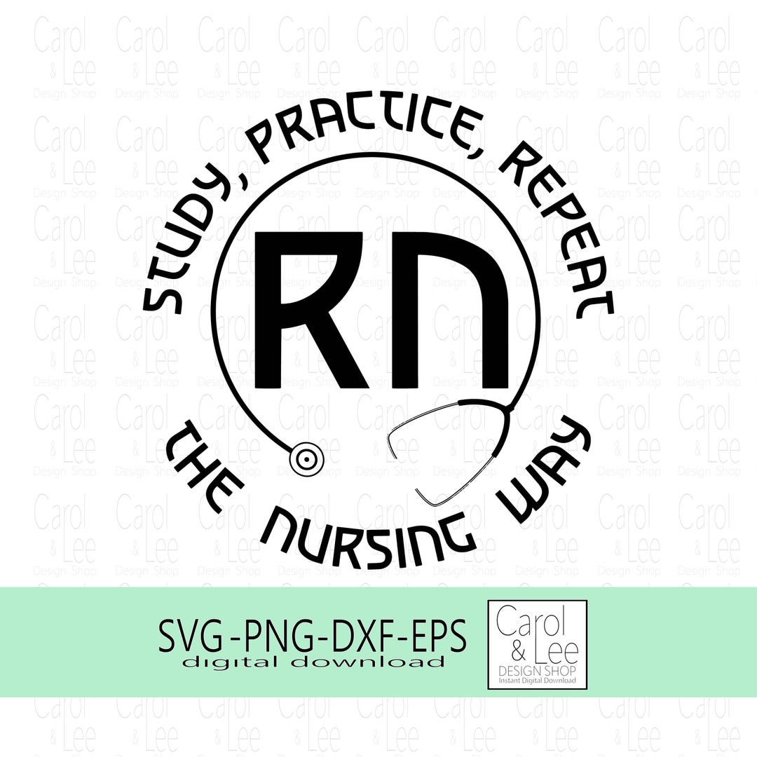 RN Nursing Student Graphic Design, SVG, PNG Files With Instant Download ...
