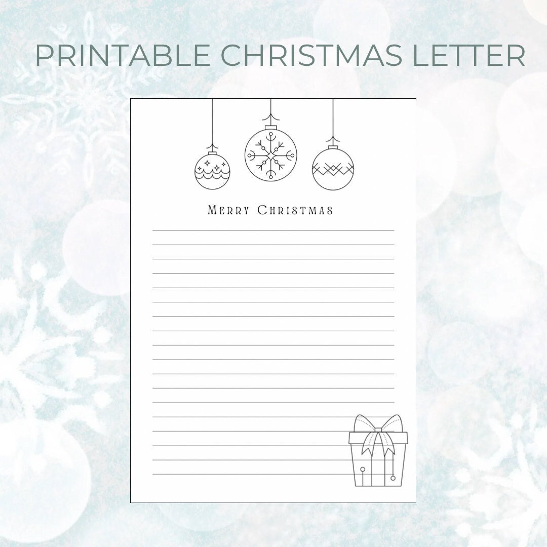 Printable Christmas Letter - Etsy