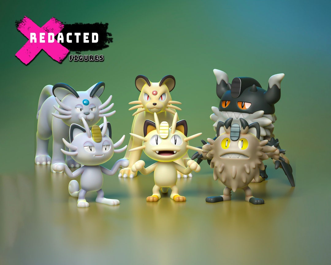 Meowth Evolution Line Meowth Persian Perrserker 1:20 Scale fan Made ...