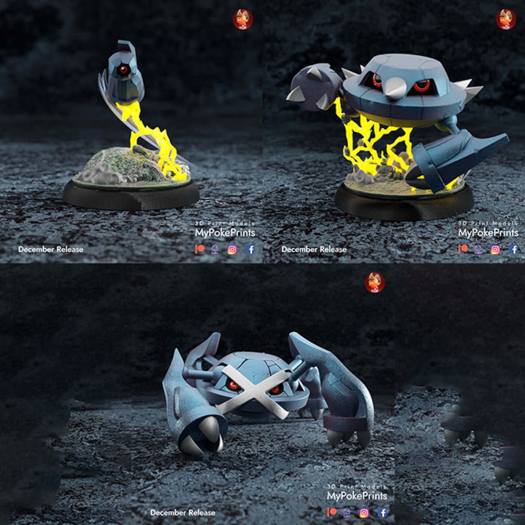 Beldum Evolution Line Beldum Metang Metagross fan Made UNOFFICIAL ...