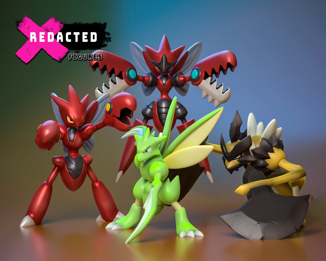 Scyther Evolution Line Scyther Scizor Mega Scizor Kleavor 1:20 Scale ...