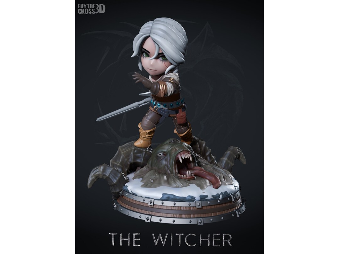Ciri From the Witcher Chibi Resin Printed Model Kit Nomnom - Etsy