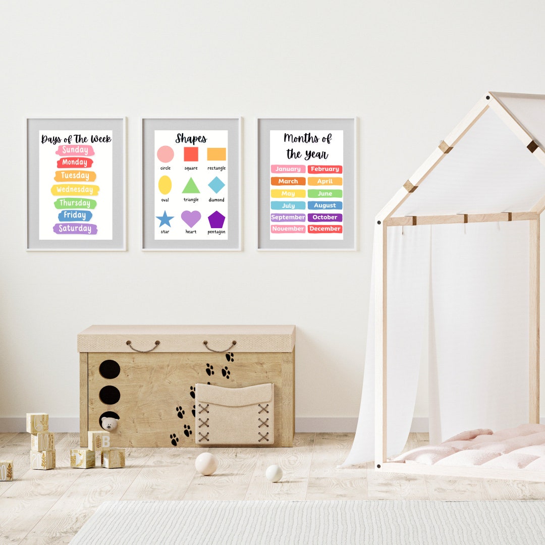 Rainbow Essentials Wall Art Pack - Etsy