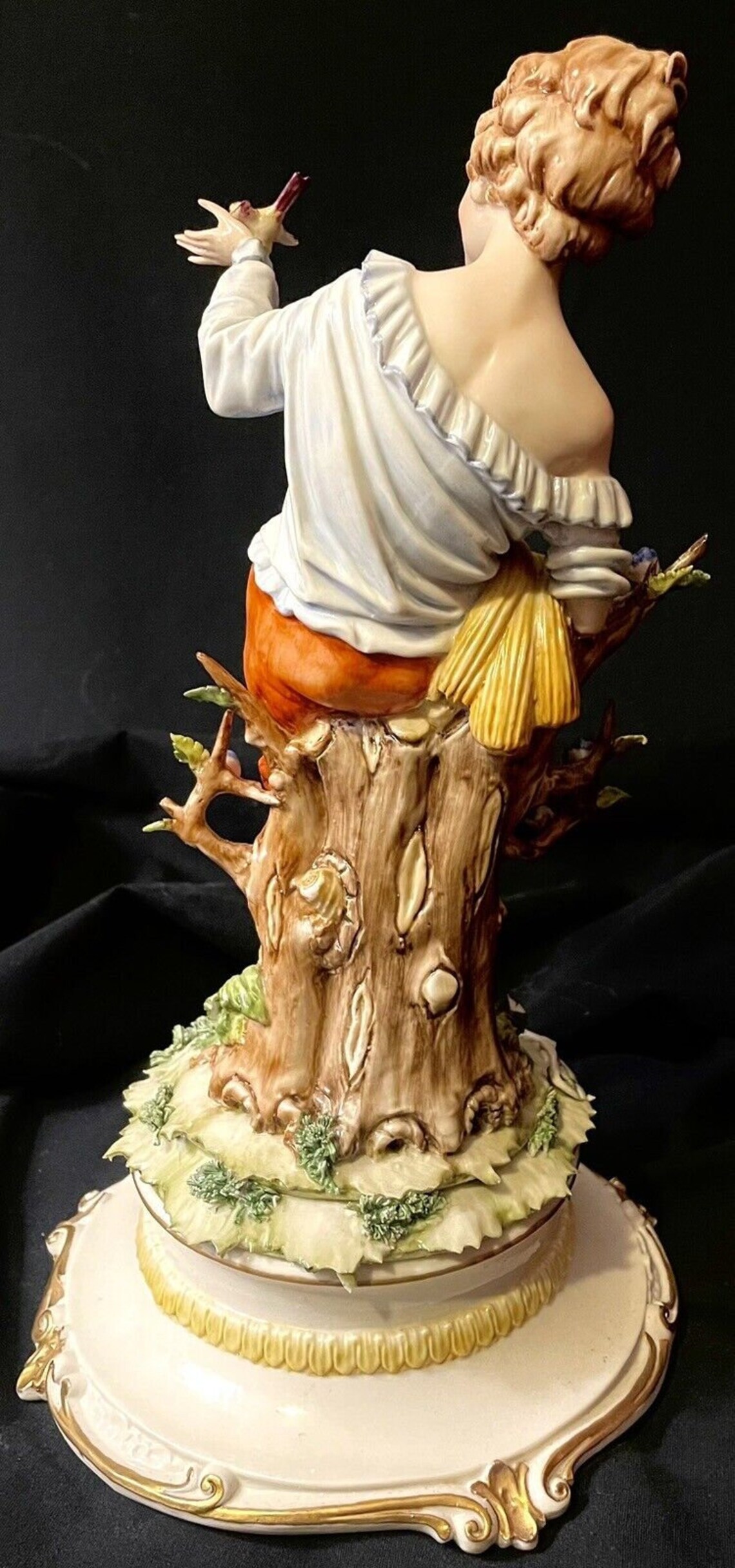 Vintage Capodimonte Porcelain Lady and Bird, Absolutely Stunning - Etsy