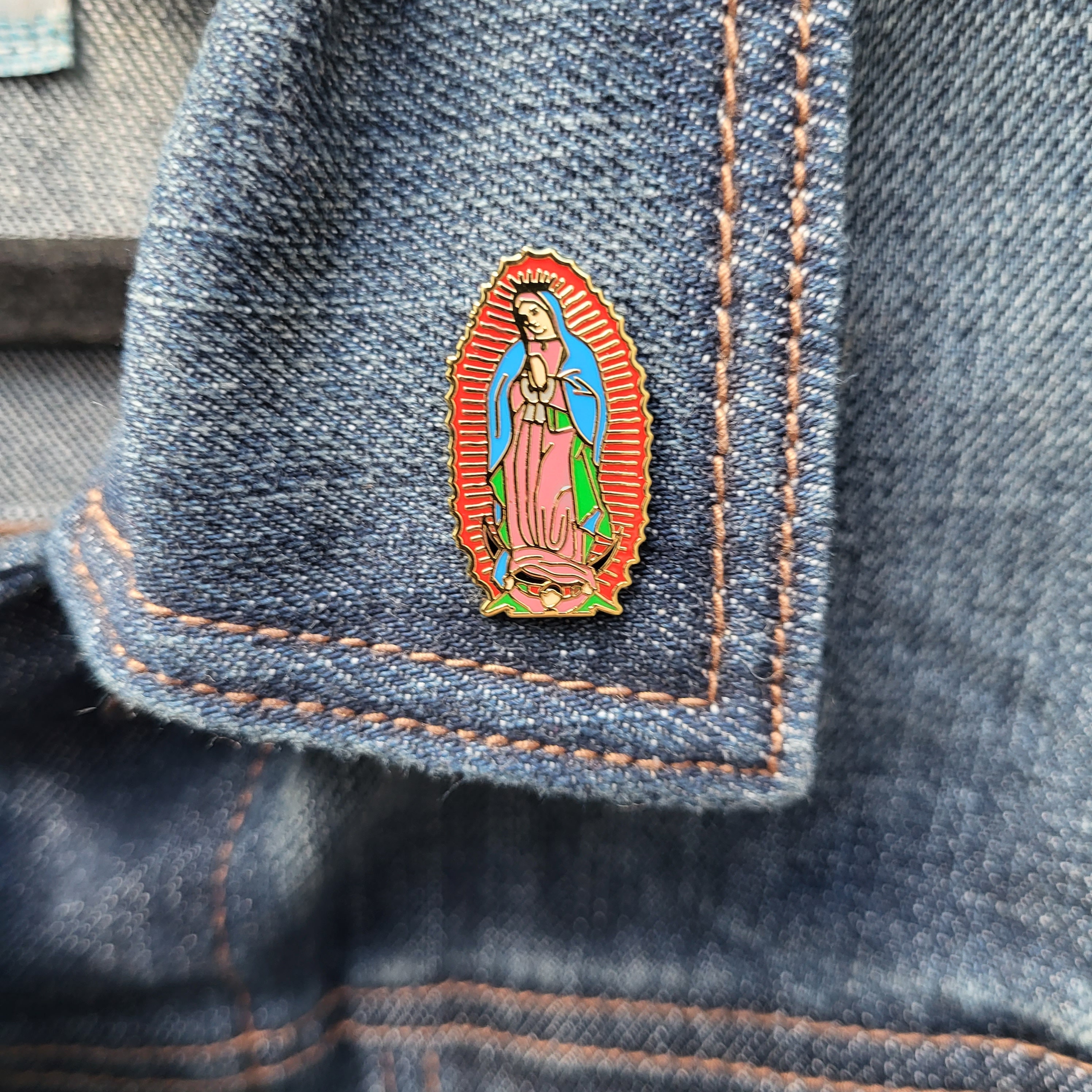 Our Lady of Guadalupe Virgin Mary Enamel Brooch Pin - Etsy