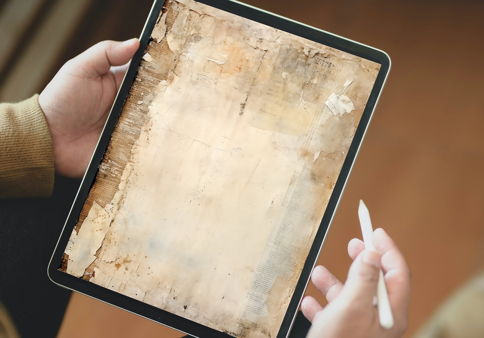 Shabby Grunge Digital Paper, Eggshell Printable Downloads, Collage ...