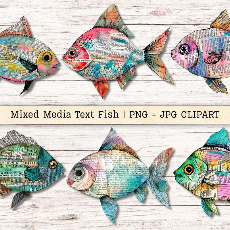 Wall Art Blue Fish Boho - Etsy
