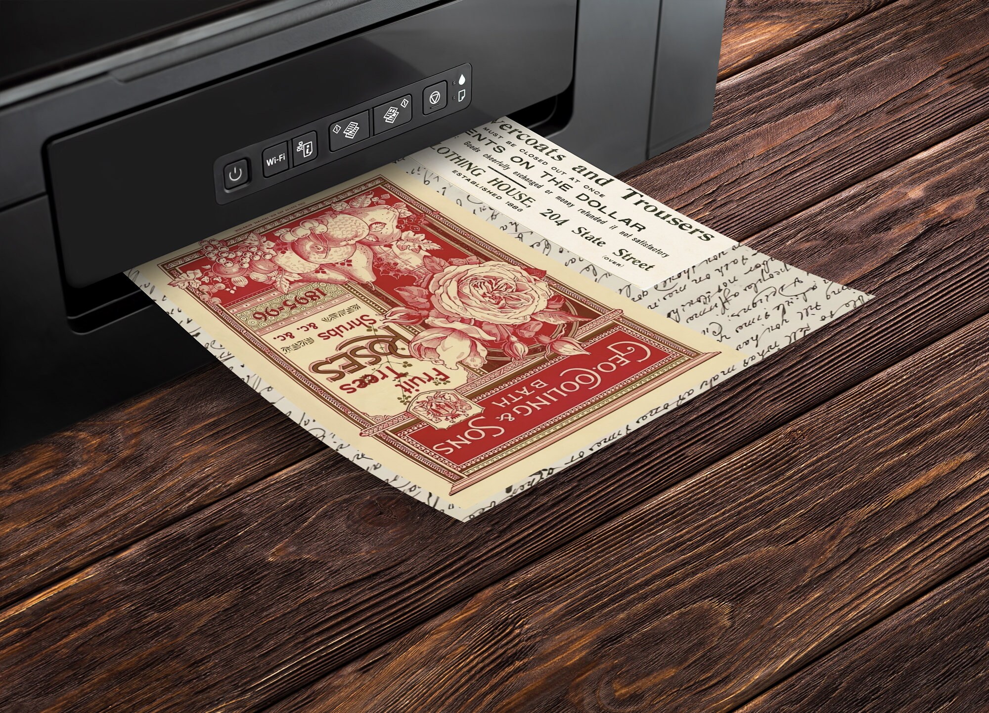 Vintage Paper Kit Rouge Red Digital Download, Printable Collage Sheets ...