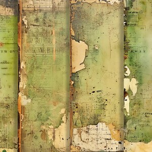 Shabby Grunge Digital Paper, Printable Collage Scrapbook Texture Paper ...