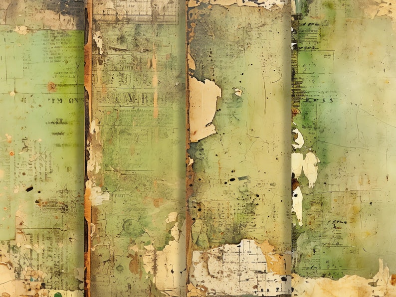 Shabby Grunge Digital Paper, Printable Collage Scrapbook Texture Paper ...