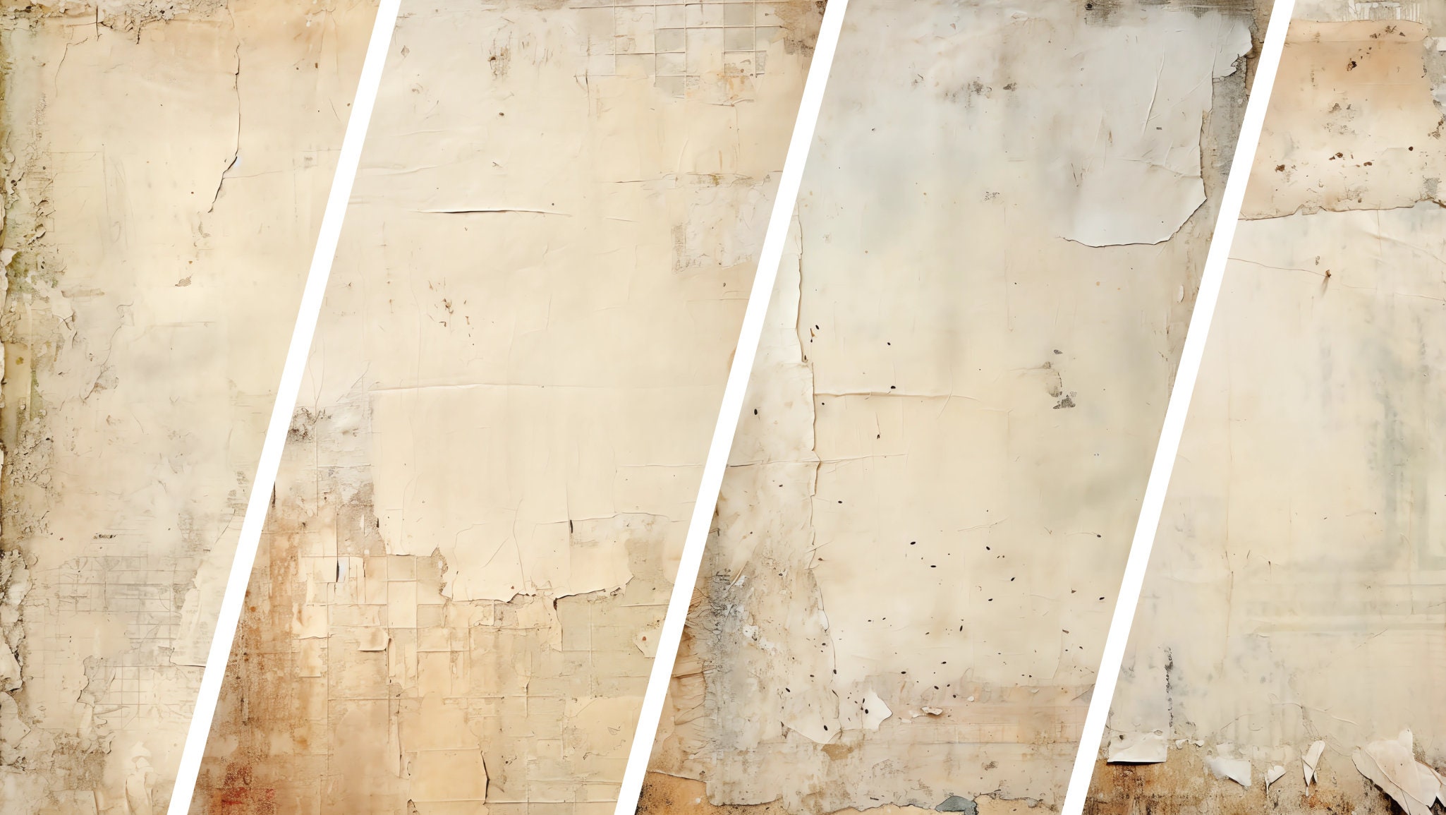 Shabby Grunge Digital Paper, Eggshell Printable Downloads, Collage ...