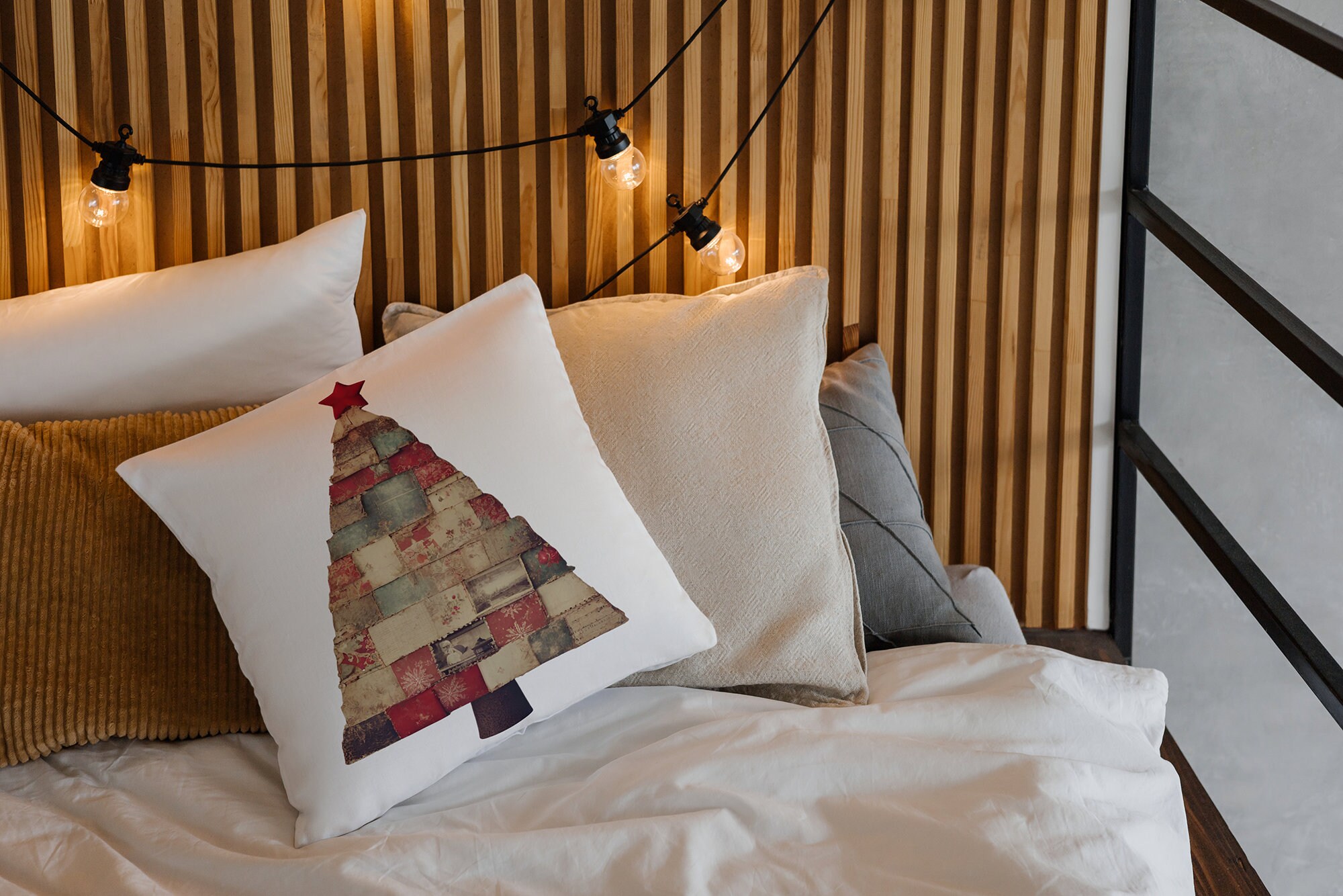 Christmas Clipart, Patchwork Trees, PNG Digital Downloads, Shabby Chic ...