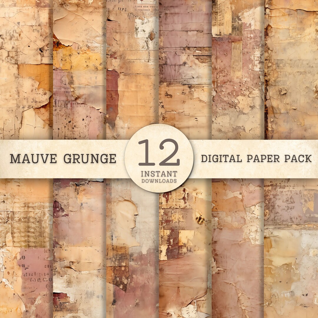 Shabby Grunge Digital Paper, Printable Collage Scrapbook Texture Image ...