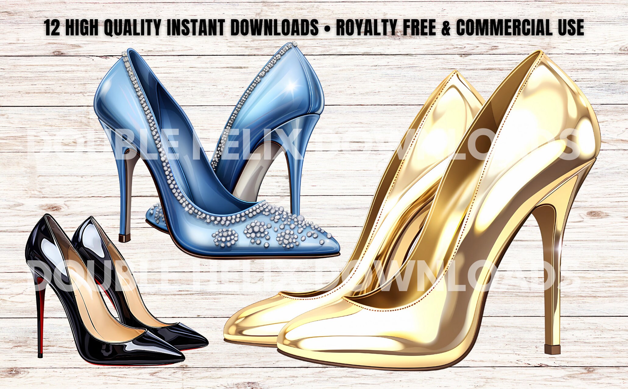 Watercolor High Heels Clipart, Fashion Illustration, Luxury Shoes, Art ...