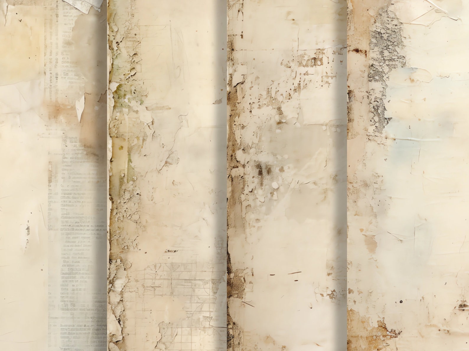 Shabby Grunge Digital Paper, Eggshell Printable Downloads, Collage ...