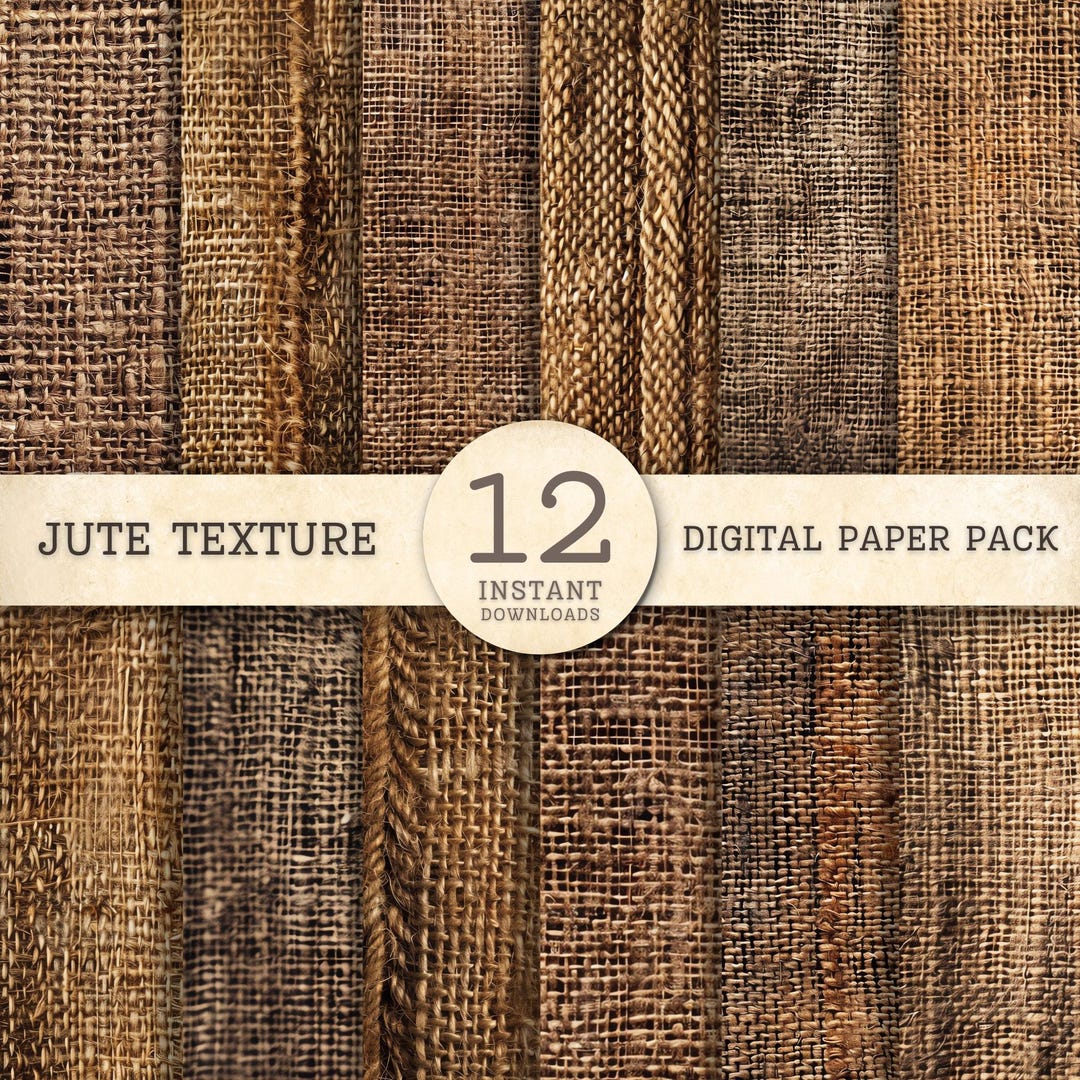 Jute Texture Digital Paper, Burlap Neutral Printable Downloads, Earth ...