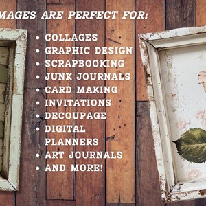 Shadowbox Frames Clipart Set 4, Digital Image Download, Antique Chippy ...