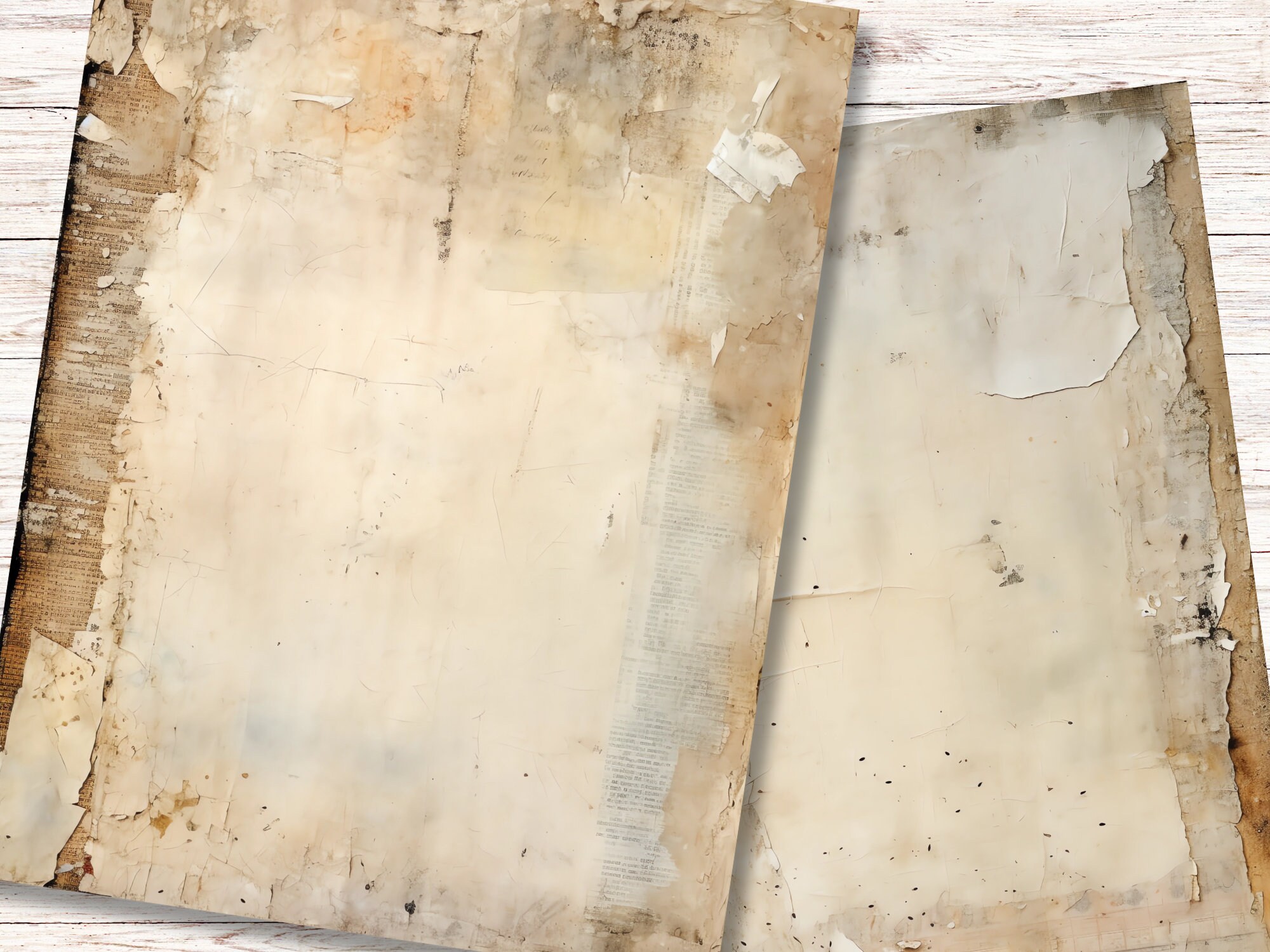 Shabby Grunge Digital Paper, Eggshell Printable Downloads, Collage ...