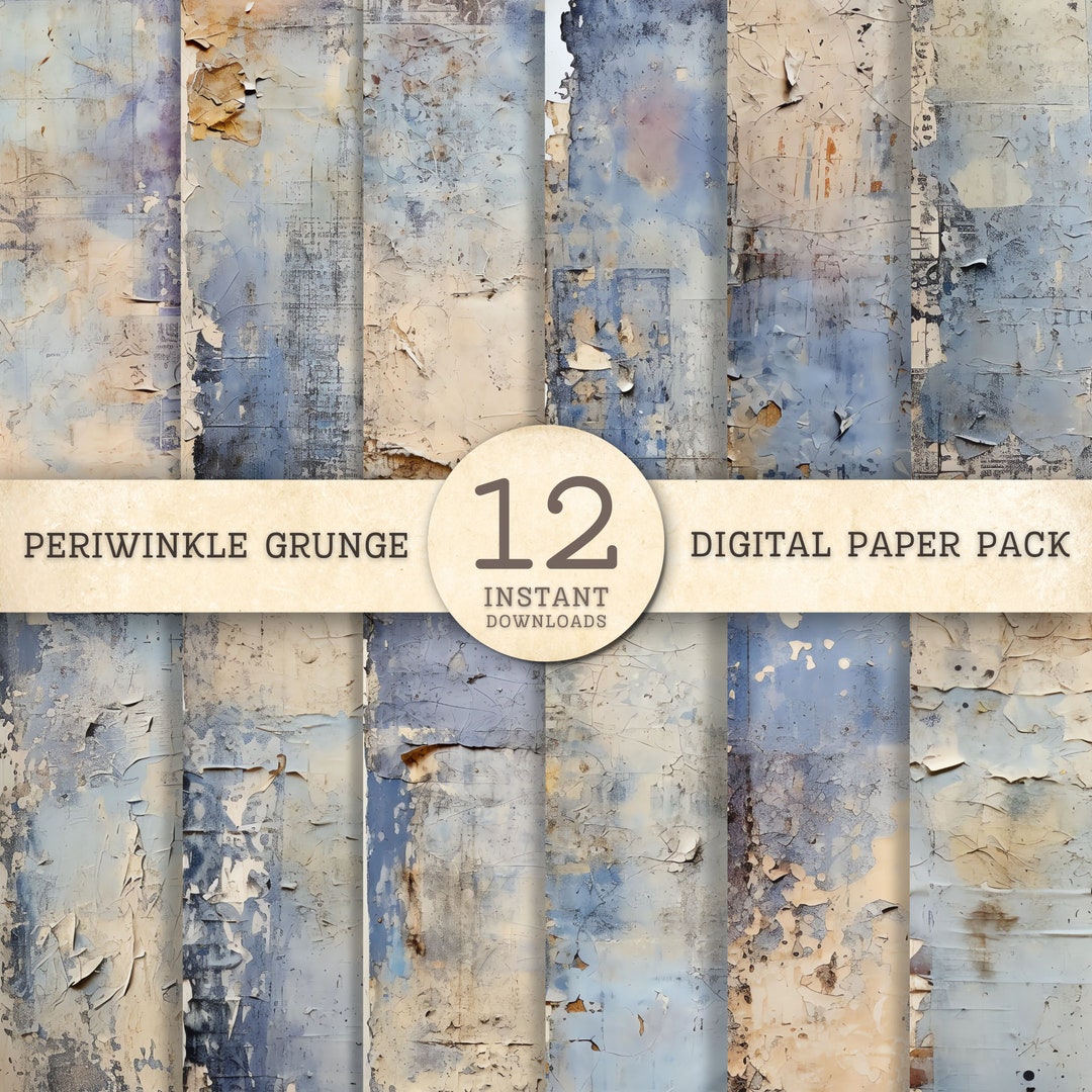 Shabby Grunge Digital Paper, Printable Scrapbook Texture Paper Pack ...