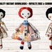 Patchwork Dollies Clipart, PNG Digital Downloads, Shabby Chic Vintage ...