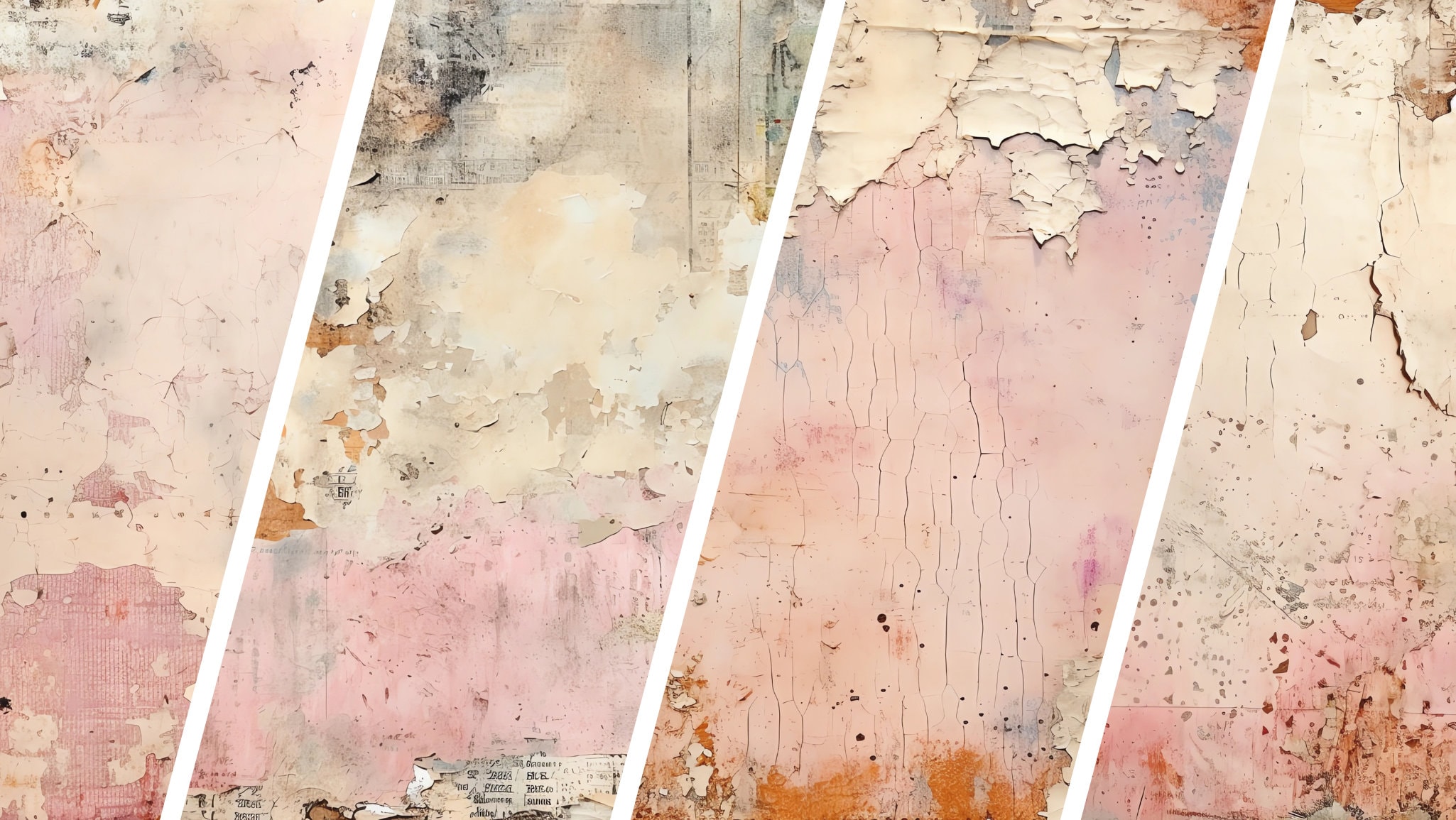 Shabby Grunge Digital Paper, Printable Collage Scrapbook Texture Paper ...