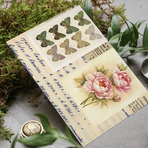 Vintage Paper Kit Mint Green Digital Download, Printable Collage Sheets ...