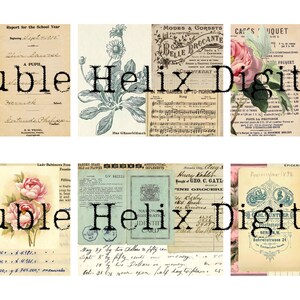 Vintage Paper Kit Mint Green Digital Download, Printable Collage Sheets ...