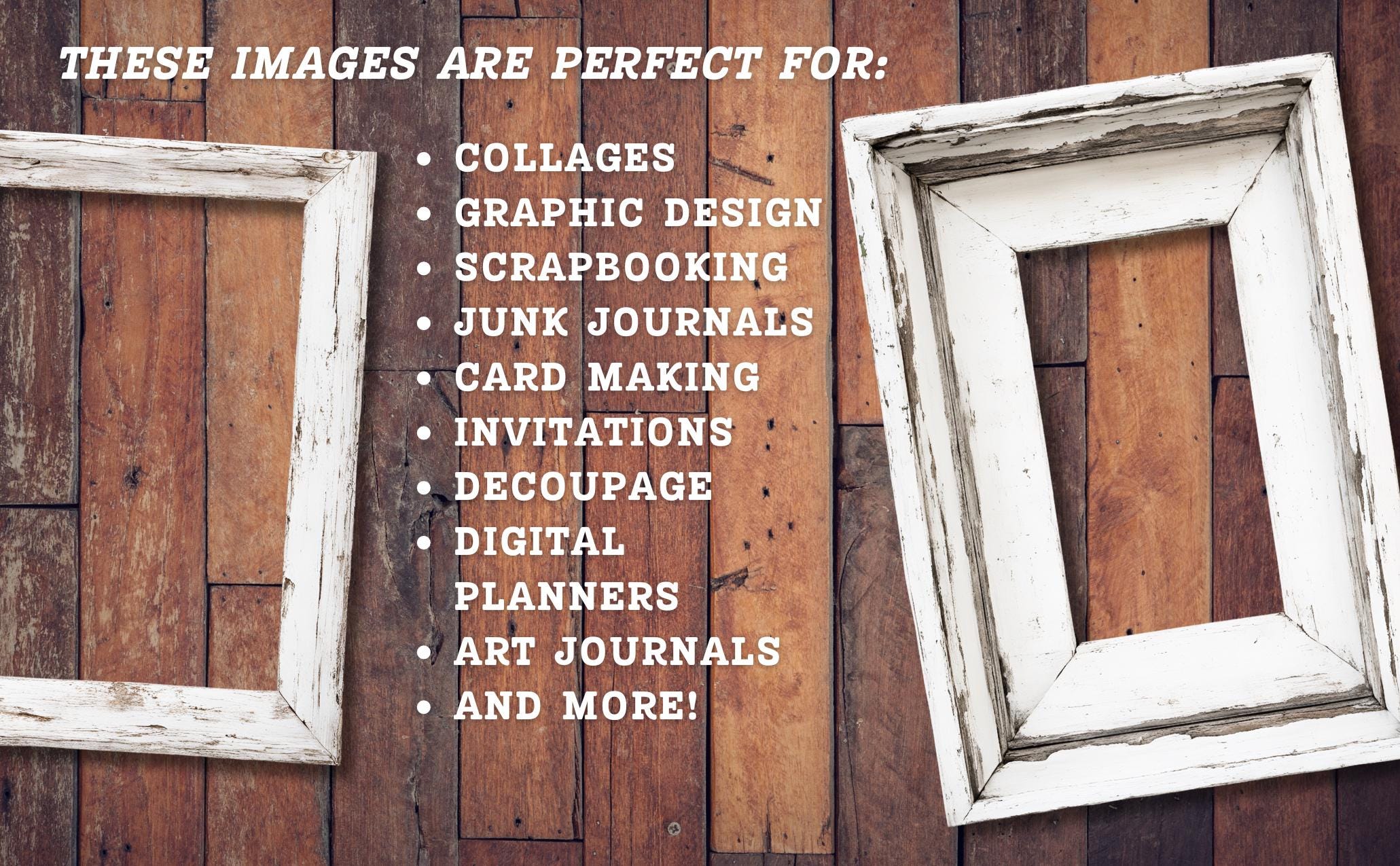 White Barnwood Frames Clipart, PNG Digital Image Download, Antique Chippy Vintage Barn Wood ...