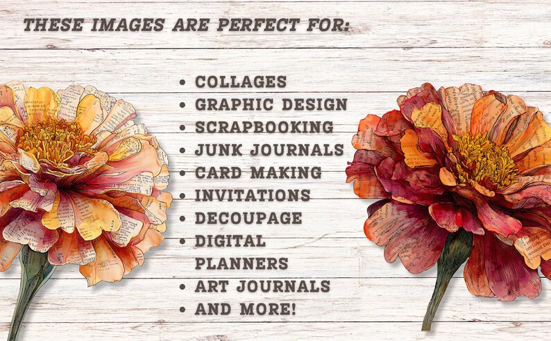 Mixed Media Marigolds Flowers Clipart, Text Watercolor Grunge ...