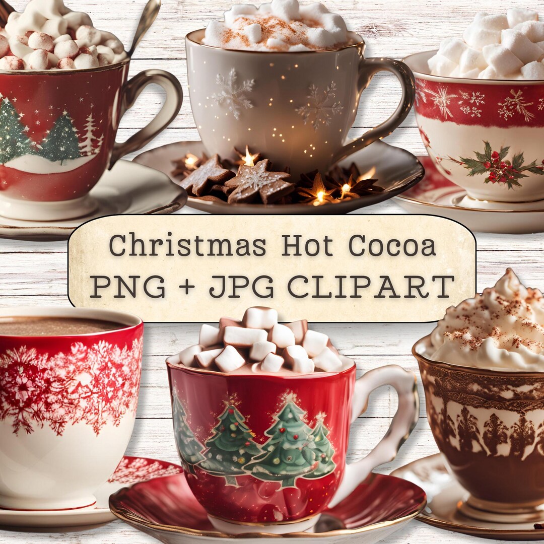 Christmas Hot Cocoa Clipart, Winter Cozy Digital Instant Download ...